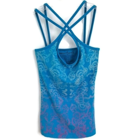 Green Apple Active | Tops | Green Apple Blue Top Bamboo Yoga Strappy ...